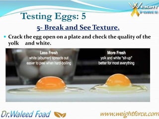 Fresh, stale and spoilt eggs : Nutrition & Food hygiene | PPTX