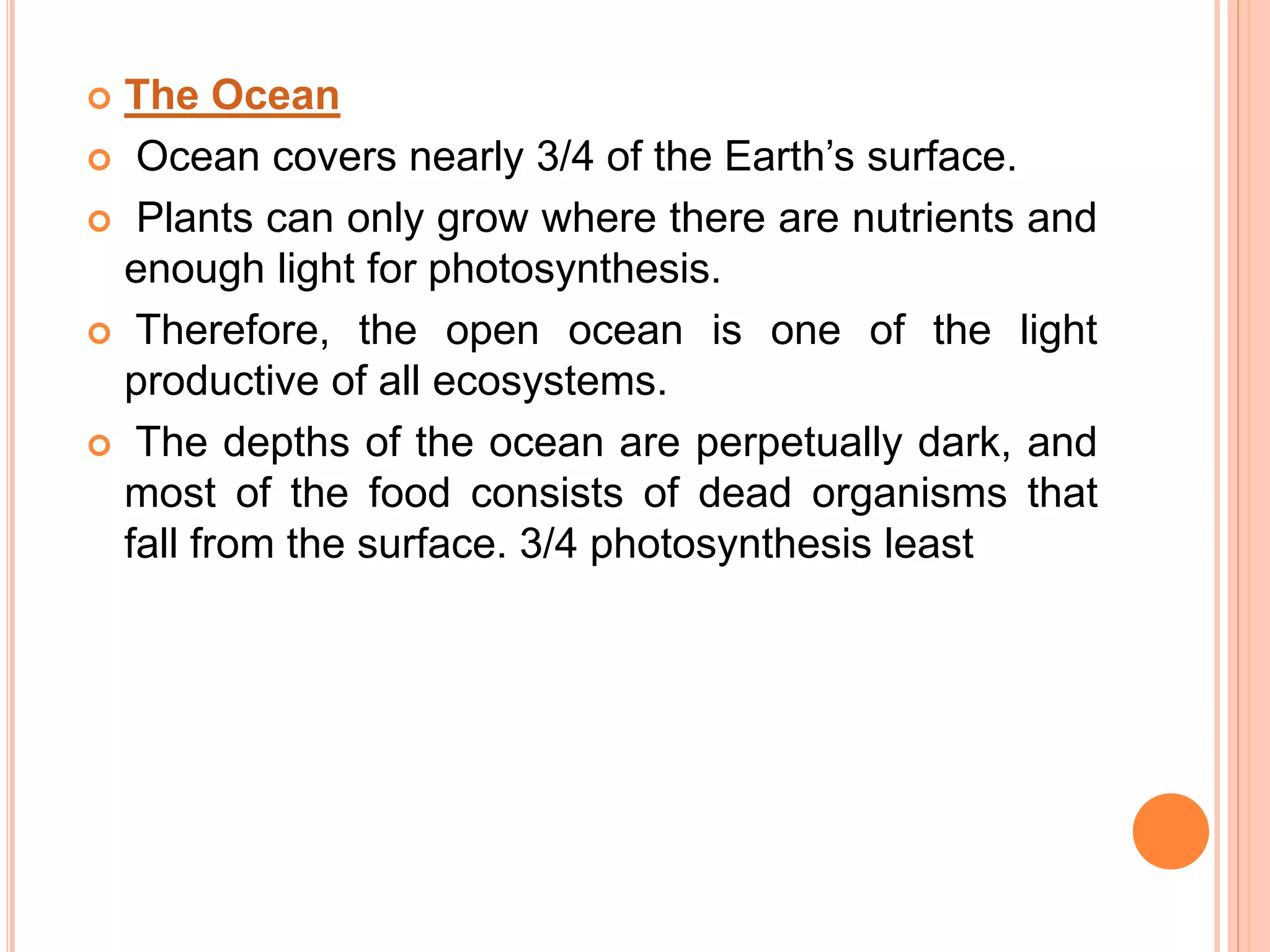 Fresh water and marine ecosystems | PPTX