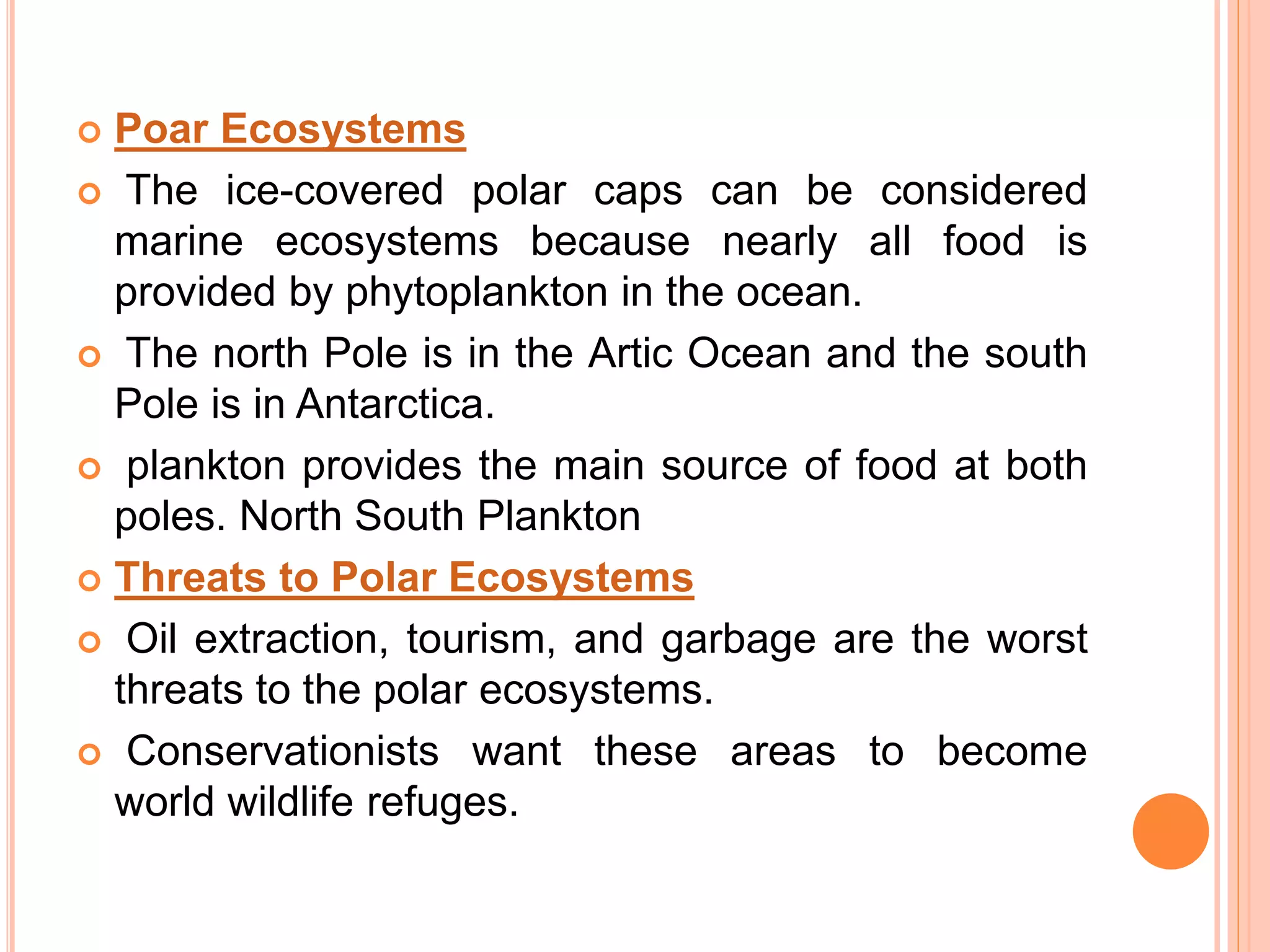 Fresh water and marine ecosystems | PPTX