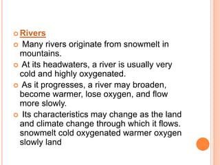 Fresh water and marine ecosystems | PPTX