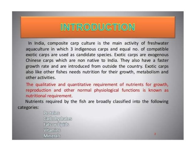 TRAITS OF IMPORTANT CULTIVABLE FISH AND SHELLFISH & THEIR CULTURE ...