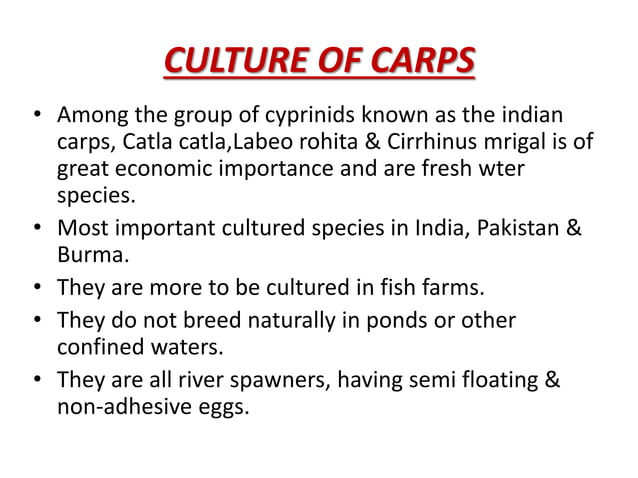 TRAITS OF IMPORTANT CULTIVABLE FISH AND SHELLFISH & THEIR CULTURE ...