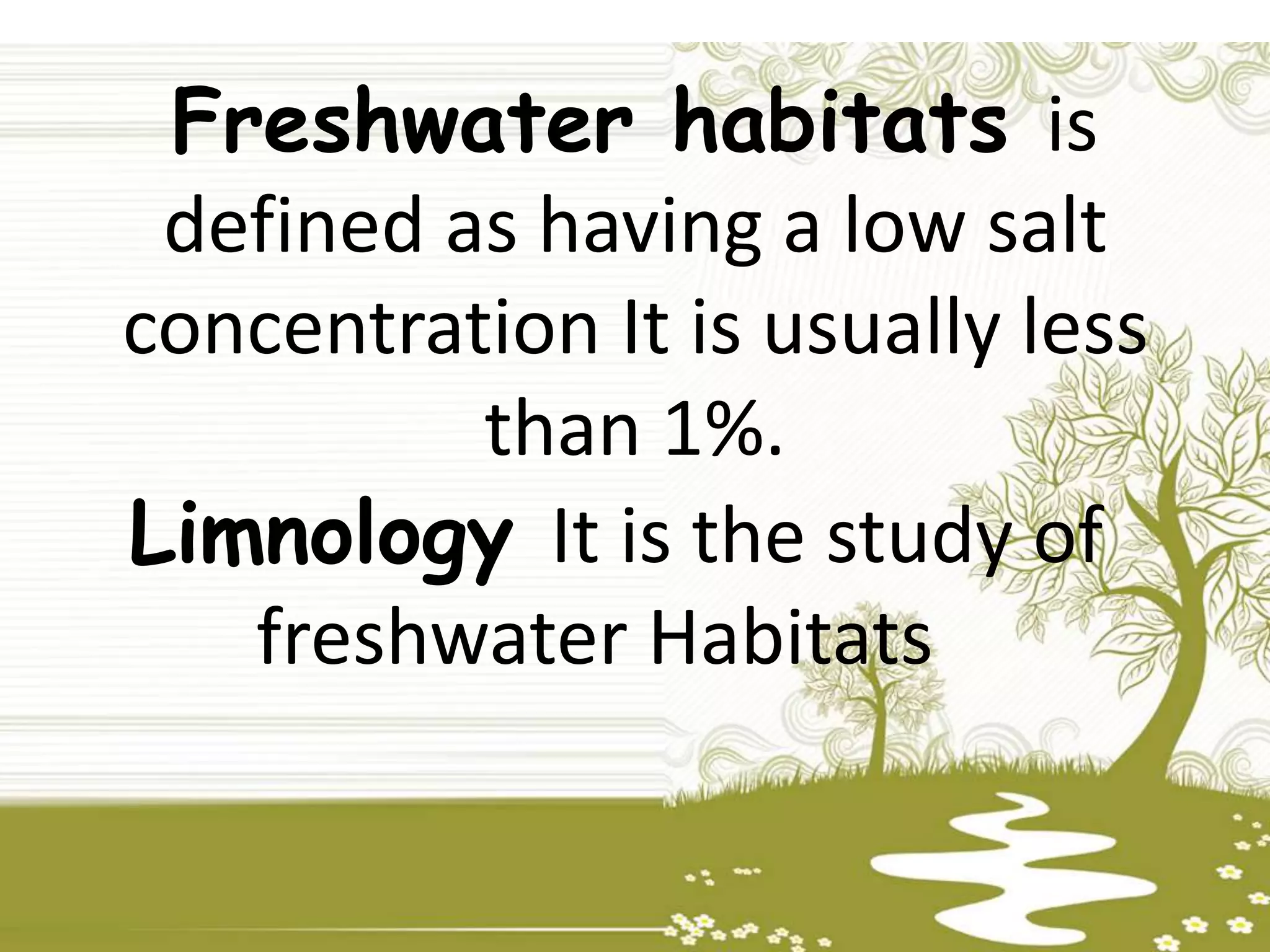 Freshwater ecosystem | PPTX