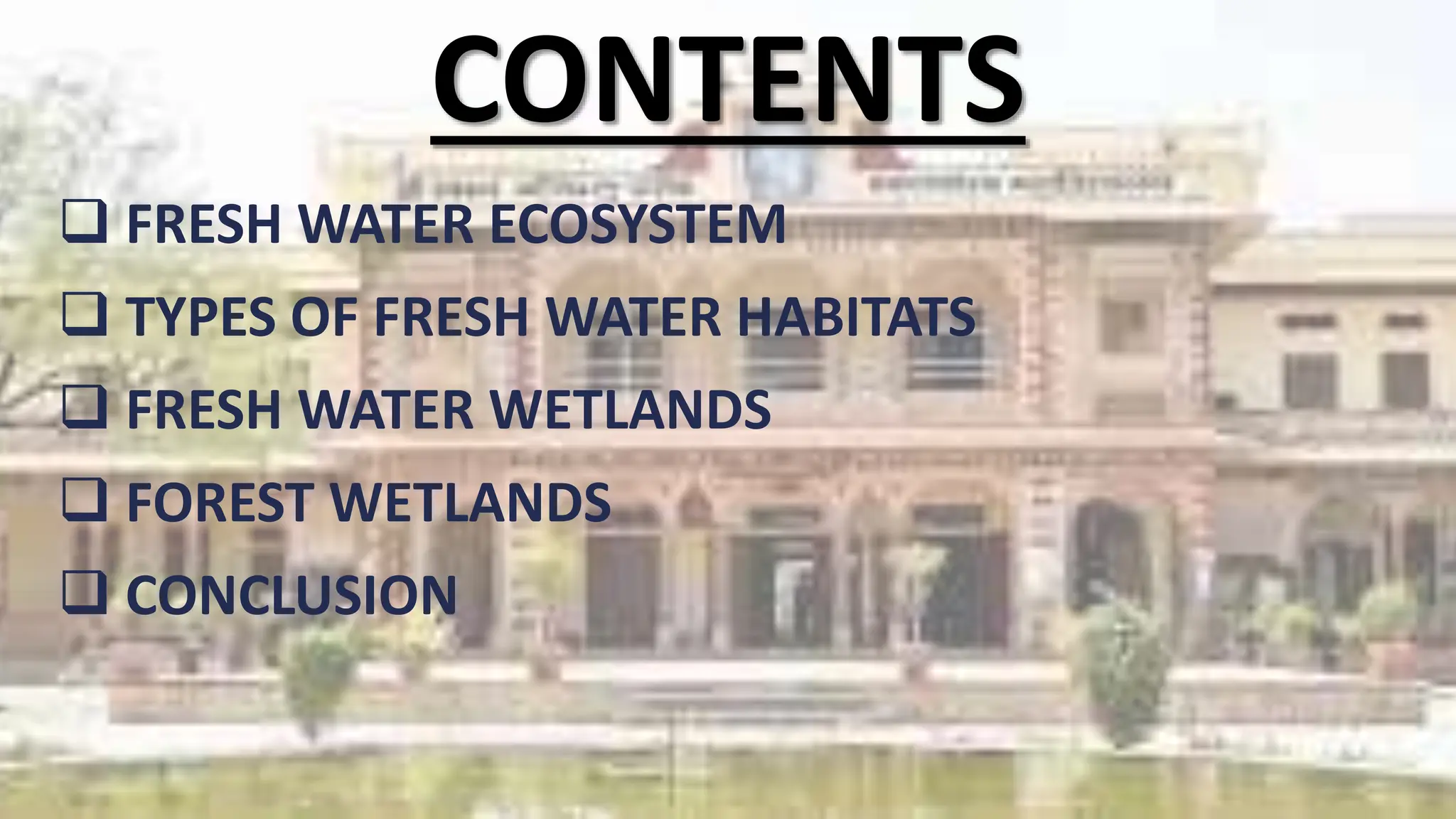 FRESH WATER ECOSYSTEM msc zoology and all | PPT