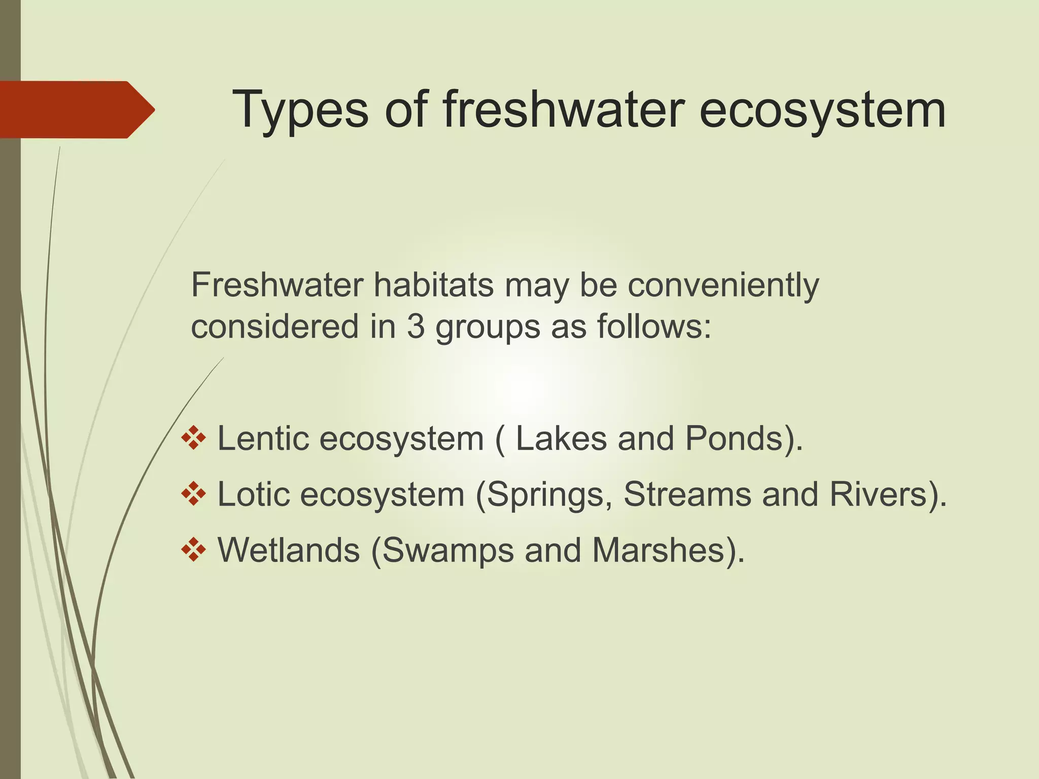Freshwater ecosystem | PPTX | Geography | Science
