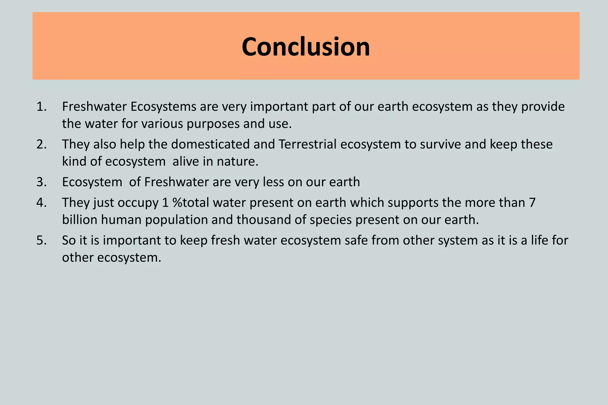 Freshwater ecosystem (2) | PPTX