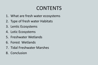 Freshwater ecosystem (2) | PPTX