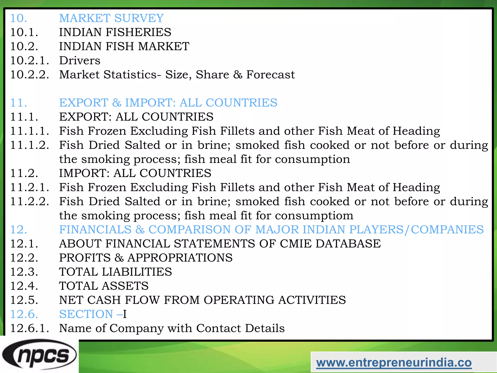 Fresh water fish processing | PPT