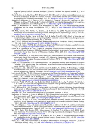 Freshwater gastropod diversity in the selected lotic environment ...