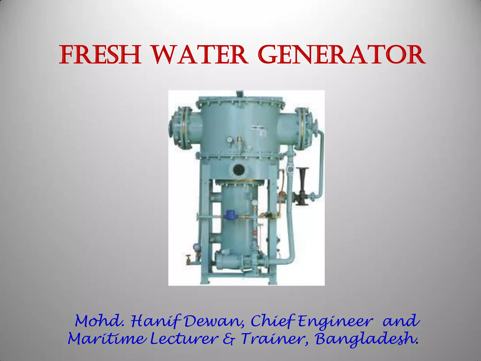 Fresh Water Generator | PDF