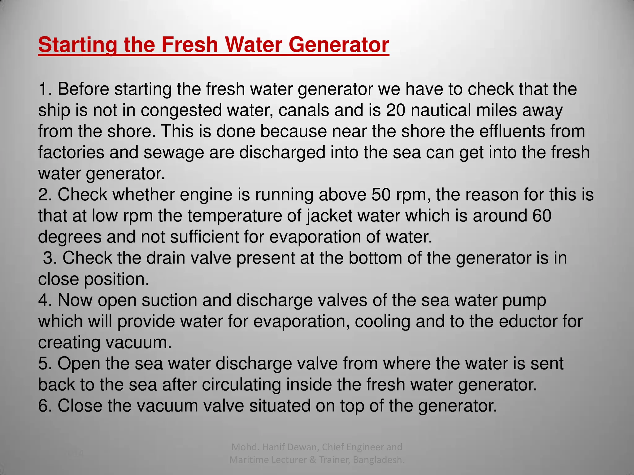 Fresh Water Generator | PDF