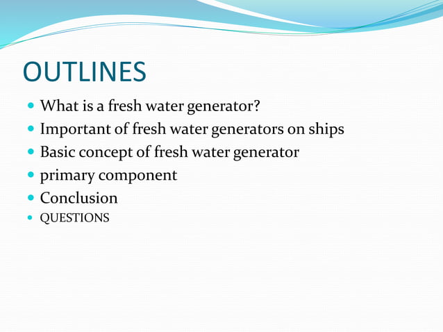 Fresh water generator on boardship | PPTX | Chemistry | Science