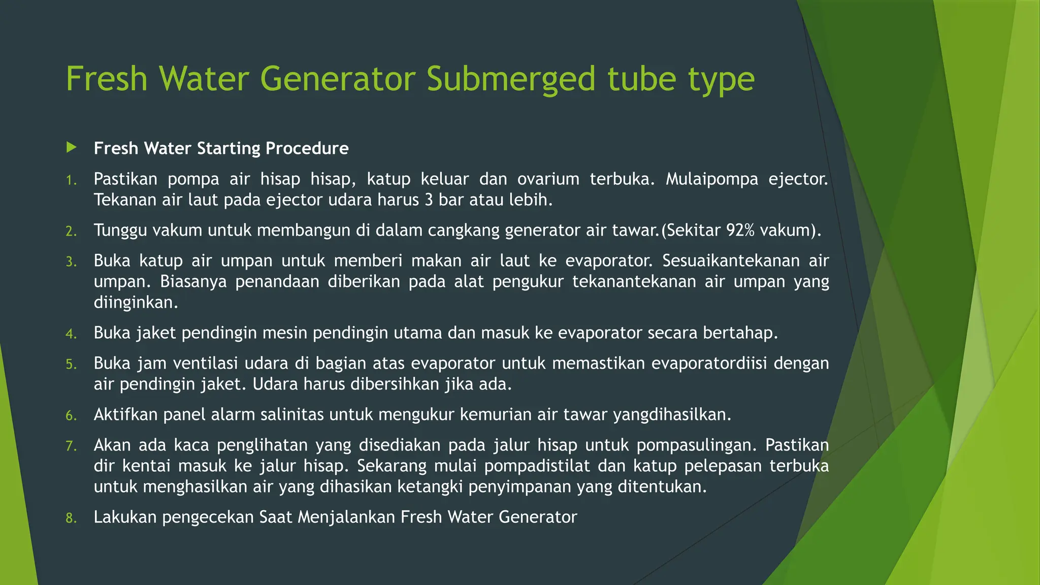 Fresh Water Generator Tipe Submerge Tube (Shell.pptx