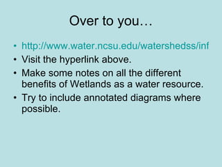 IB Geography Freshwater wetland management | PPT