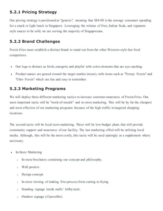 Fresin fries business plan | PDF
