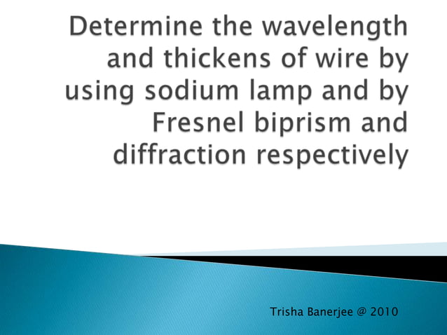 Fresnel & diffraction | PPT