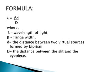 Fresnel biprism | PPTX