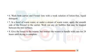 FRESNEL PRISMS AND LENSES by optom. Jithin Johney | PPTX