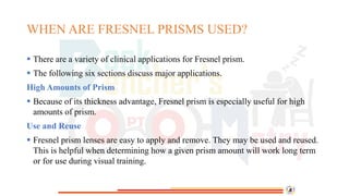 FRESNEL PRISMS AND LENSES by optom. Jithin Johney | PPTX