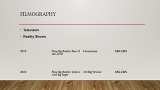 Fretzie Bercede Biography, Early Life, Career.pptx