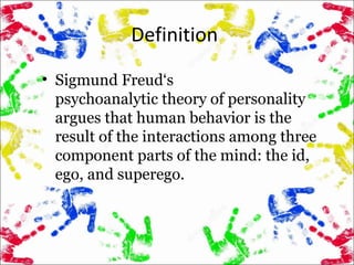 Freud theory on psychoanalytical approach | PPT
