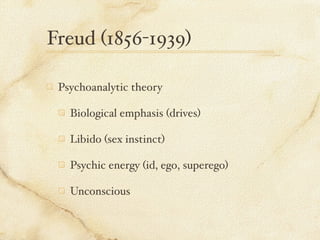 freud's psychoanlytic theory matters all the timers | PPT