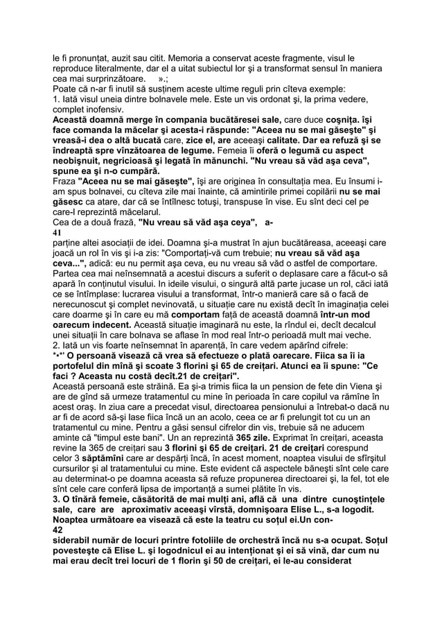 Freud interpretarea viselor | PDF