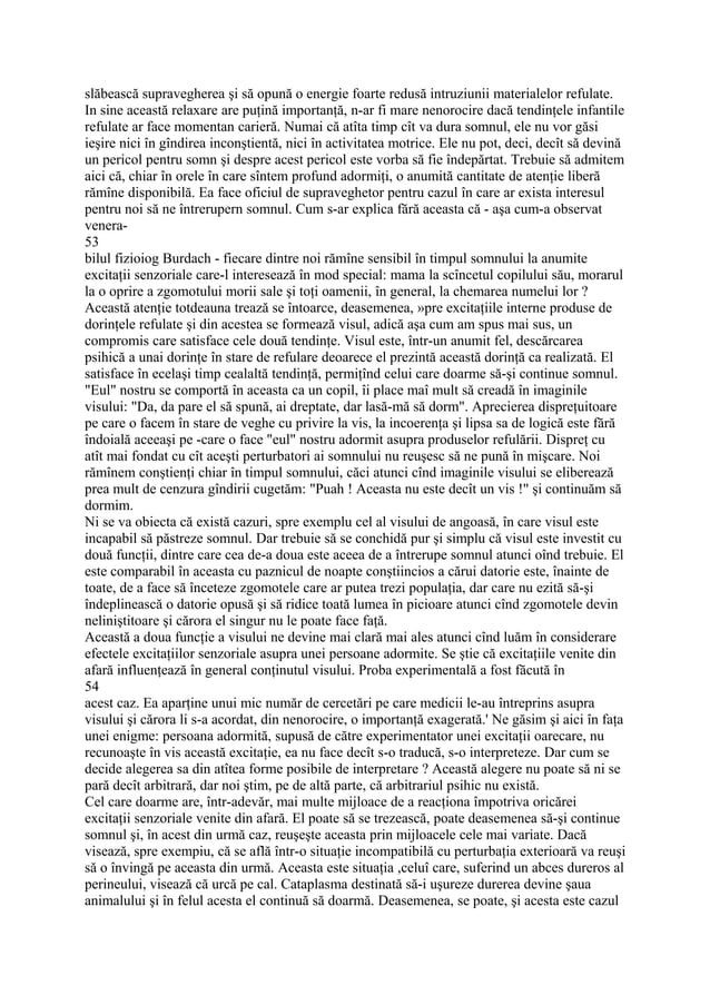 Freud interpretarea viselor | PDF