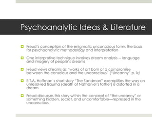 Freud and Psychoanalytic Interpretation | PPTX