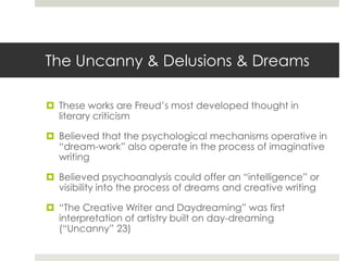 Freud and Psychoanalytic Interpretation | PPTX