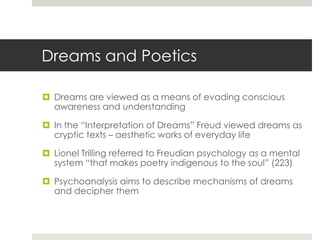 Freud and Psychoanalytic Interpretation | PPTX