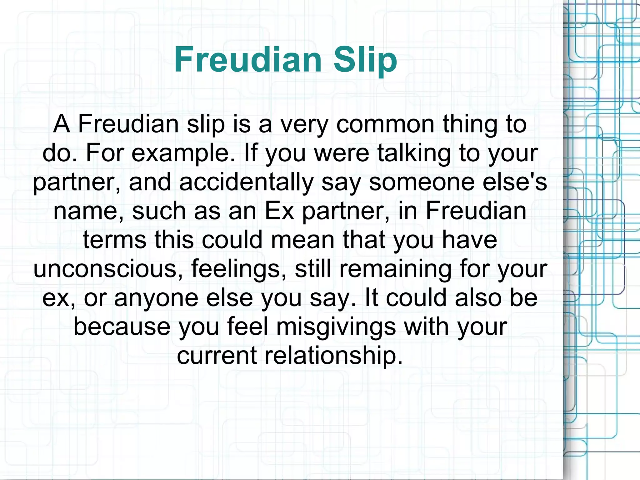 Freudian theories - dreams etc | ODP