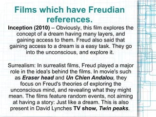 Freudian theories - dreams etc | ODP