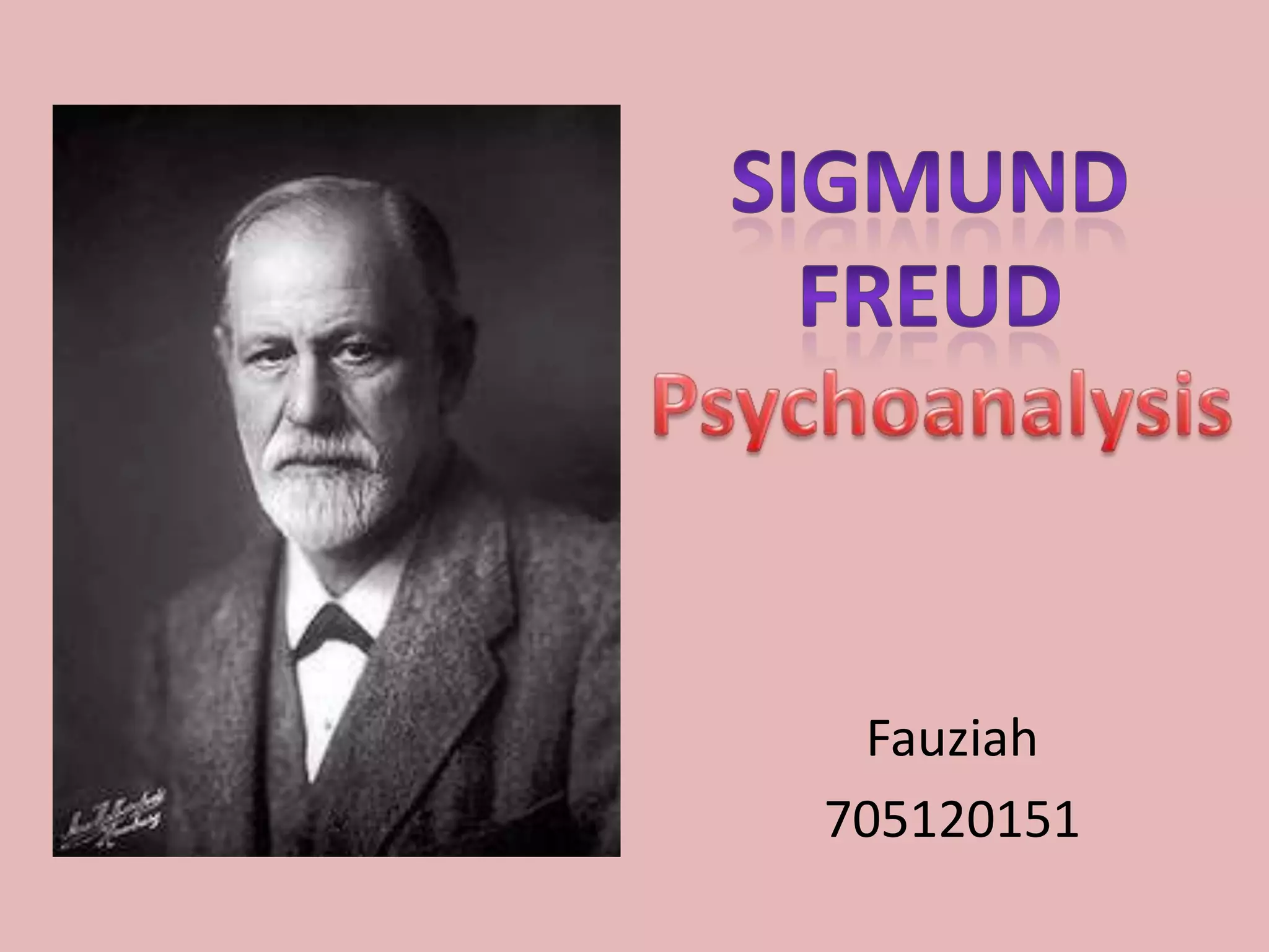 Freud Psychoanalytic Presentation | PPTX