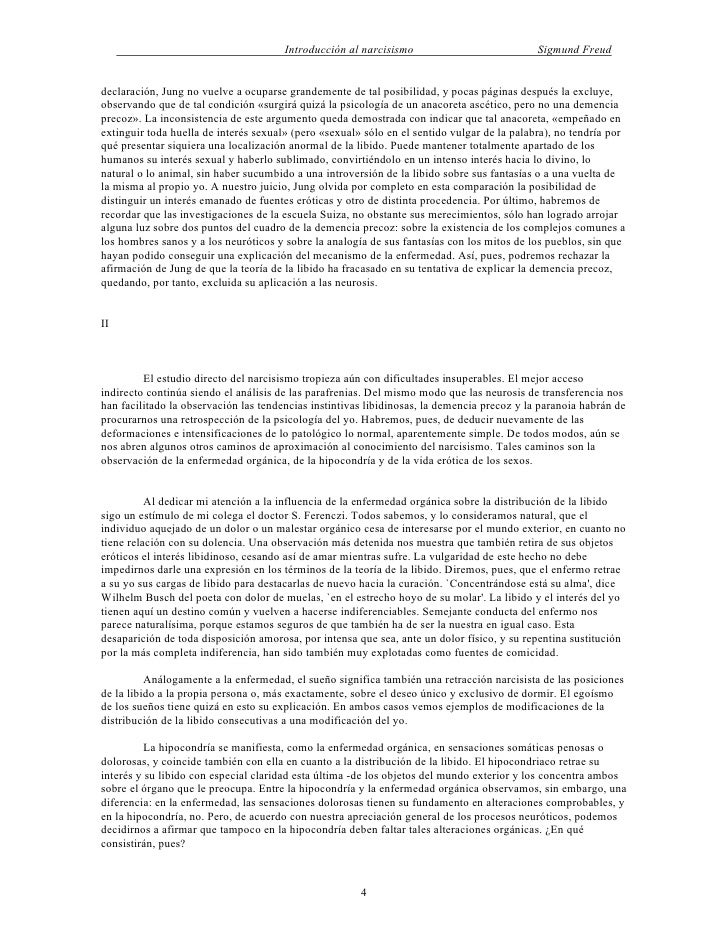 Freud, sigmund introduccion al narcisismo Freud, sigmund introduccion al narcisismo