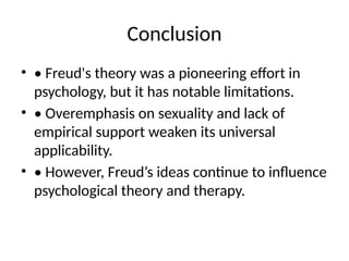 Freud Theory Critical Appraisal BSN Psychology | PPTX