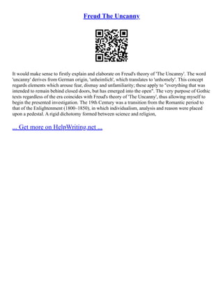 Freud The Uncanny | PDF