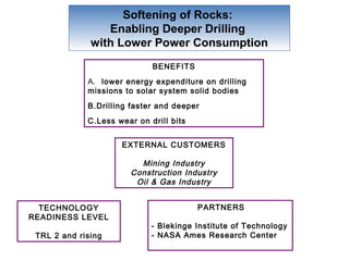 Softening of Rocks: Enabling Deeper Drilling with Lower Power | PPT ...