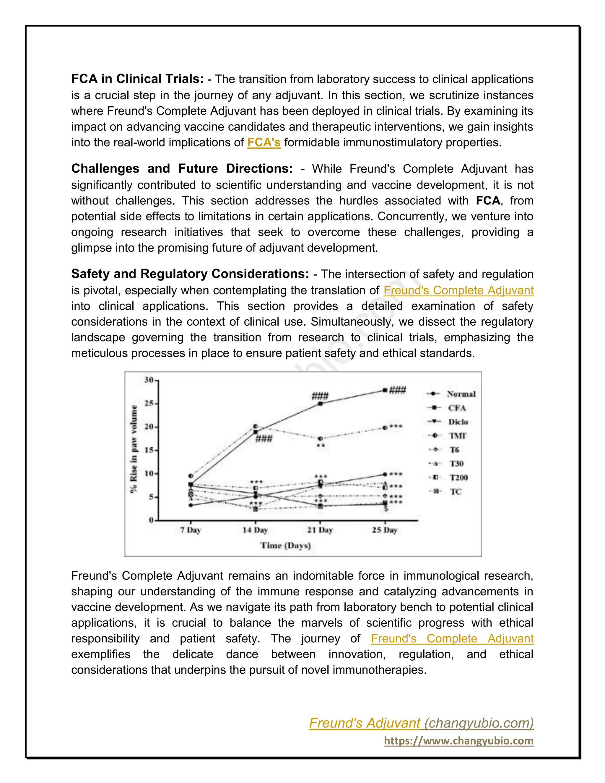 Freund's Complete Adjuvant in Research and its Path to Clinical ...
