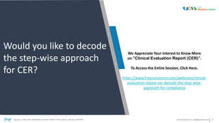 Clinical Evaluation Report (CER) - Decode the Step-wise Approach for ...