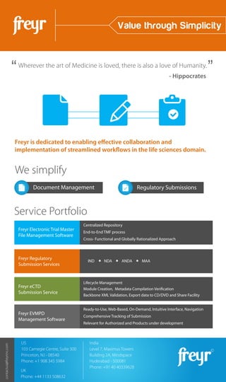 Freyr Service Portfolio Brochure | PDF | Technology & Computing