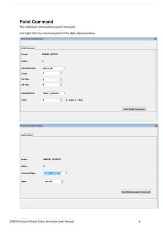dnp3 Protocol Master Client simulator user manual | PDF