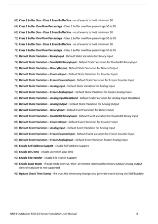 dnp3 Protocol Outstation Server IED RTU Simulator user manual | PDF