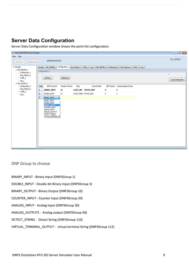 dnp3 Protocol Outstation Server IED RTU Simulator user manual | PDF