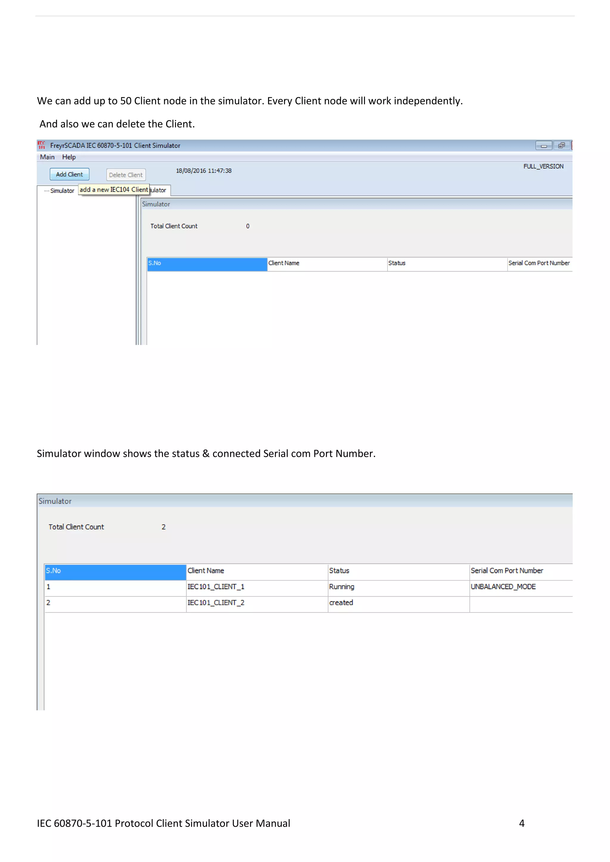 IEC 60870-5 101 Protocol client Master simulator User manual | PDF