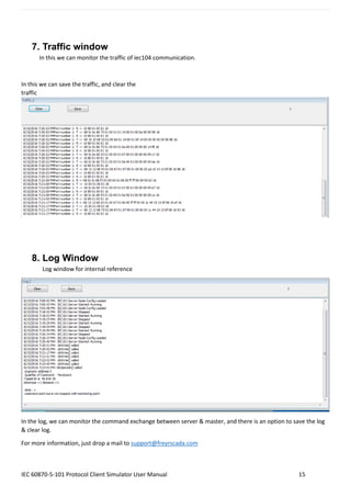 IEC 60870-5 101 Protocol client Master simulator User manual | PDF