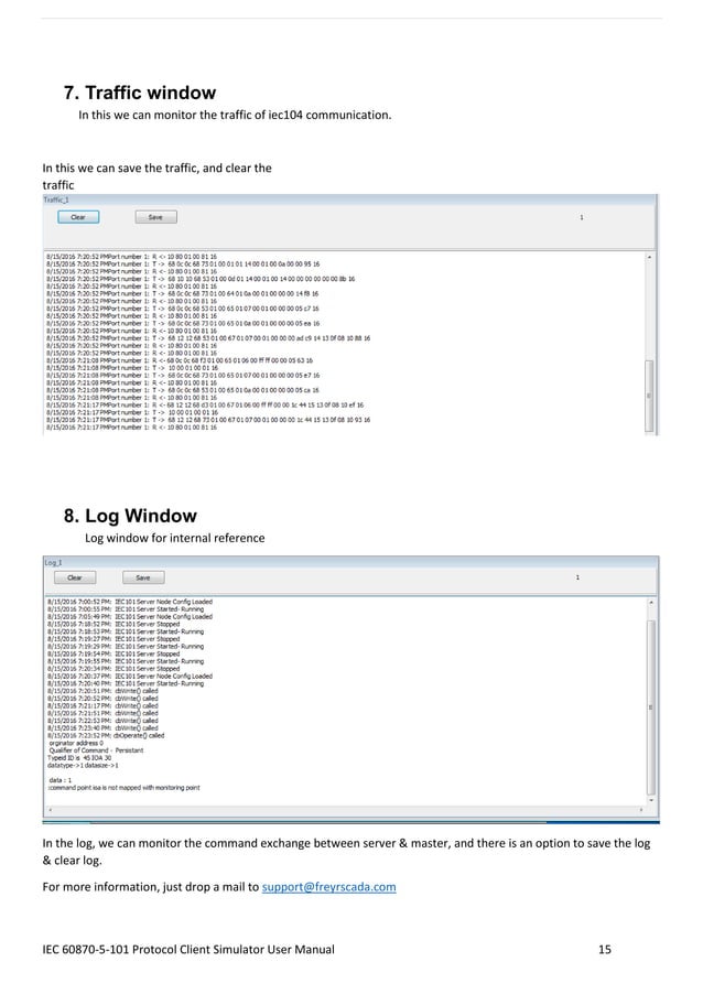 IEC 60870-5 101 Protocol client Master simulator User manual | PDF