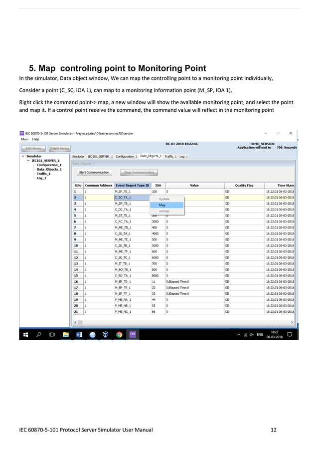 IEC 60870-5 101 Protocol Server Simulator User manual | PDF