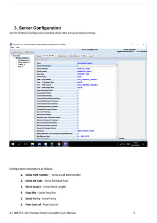 IEC 60870-5 101 Protocol Server Simulator User manual | PDF