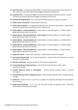 IEC 60870-5 101 Protocol Server Simulator User manual | PDF